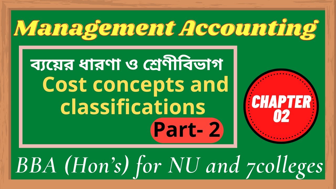 Cost concepts and classification II Management Accounting II Chapter 02 ...