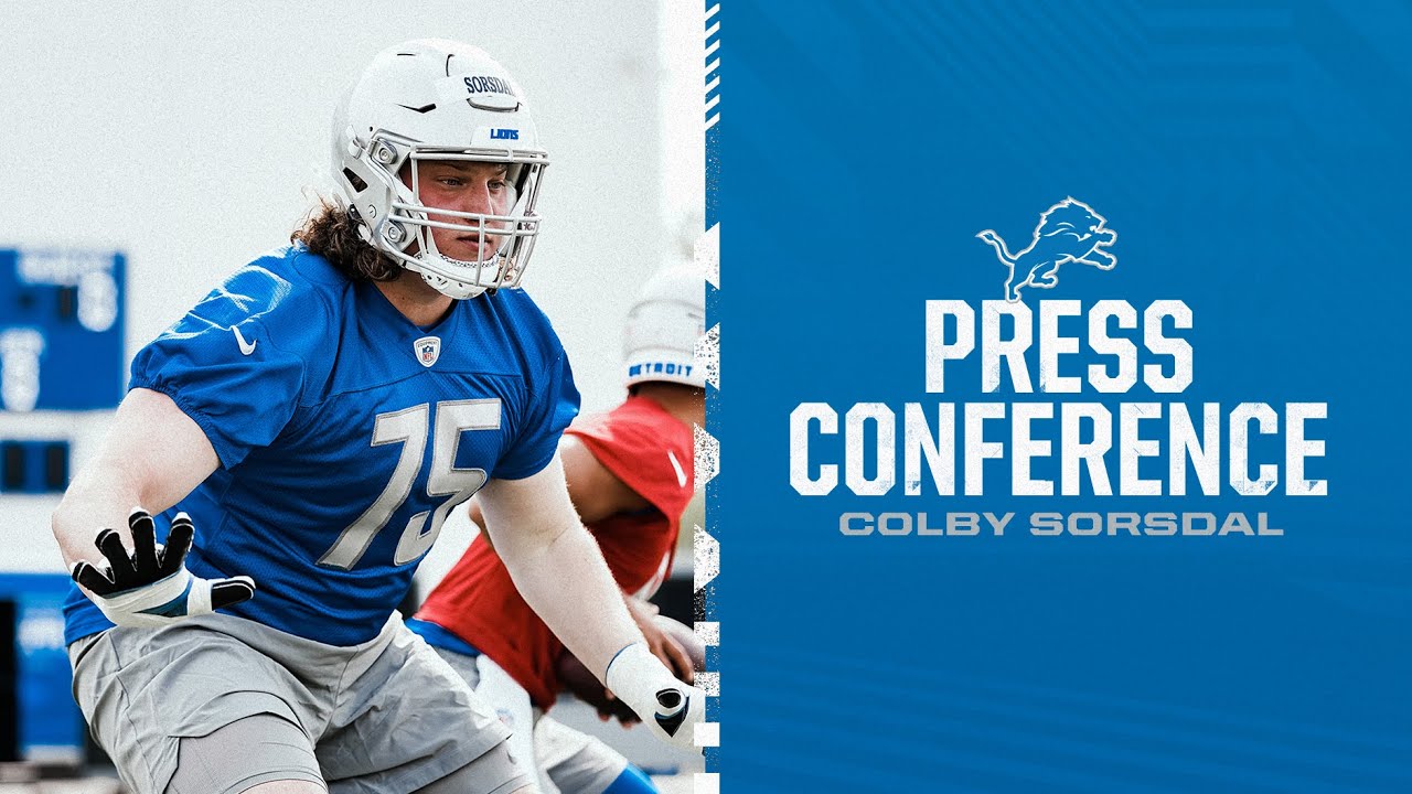 Colby Sorsdal speaks to the media during rookie minicamp - YouTube