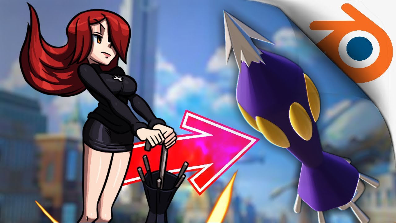 Parasoul's "Krieg" from Skullgirls - Modeling process - YouTube
