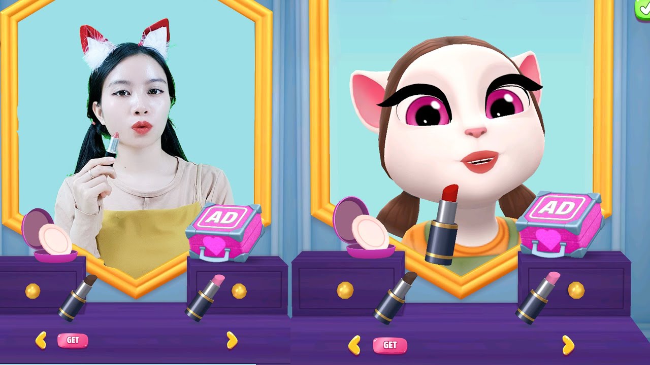 My Talking Angela 2 IMITATE Doll Squid Game in Real Life 🏳️🚦😱 Cute Girl ...