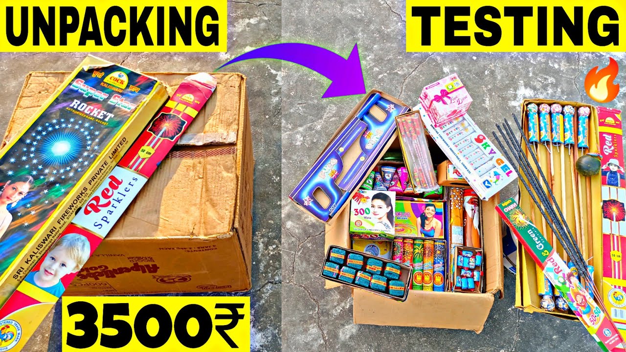 Diwali Fireworks Stash Testing • New & Different types of Crackers ...