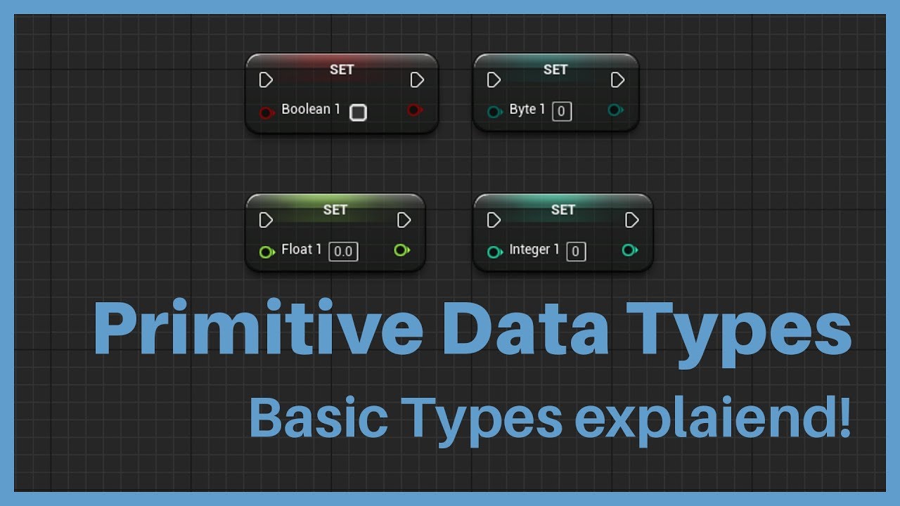 Primitive Data Types inside of the Unreal Editor. - YouTube