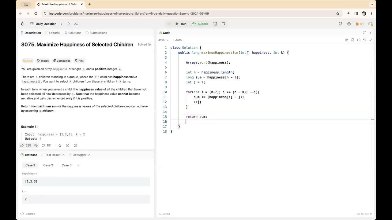 3075. Maximize Happiness of Selected Children - YouTube