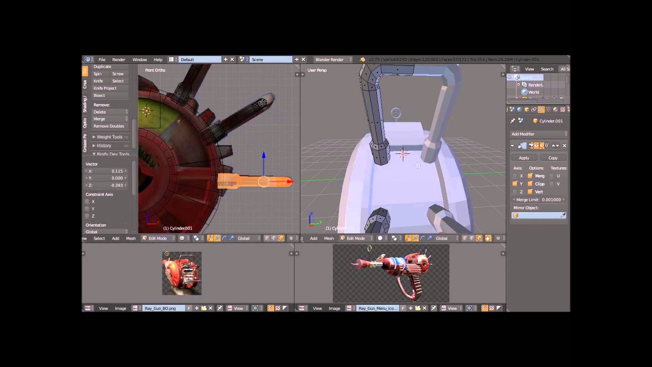 Speed Modeling - Ray Gun - YouTube