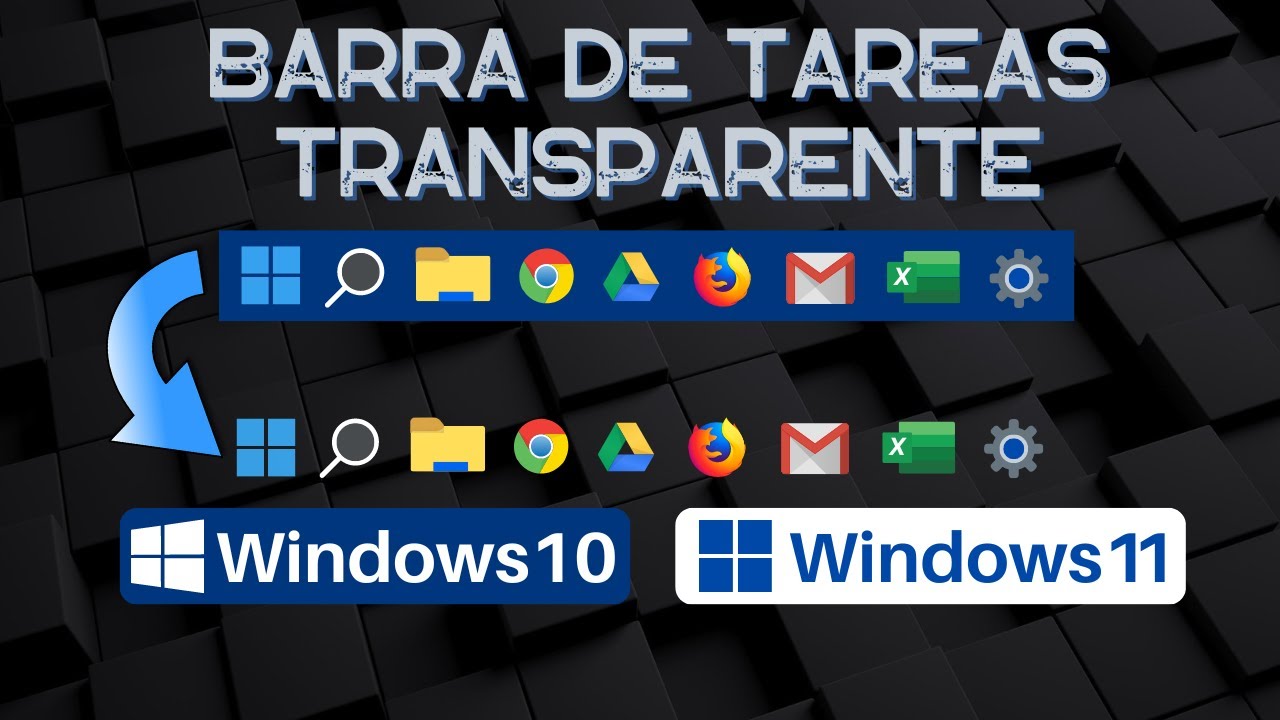 Barra de tareas transparente Windows 11,10 / Como poner la barra de ...