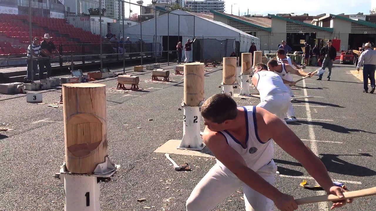 325mm Australian Standing Block Championship Heat 2 - YouTube