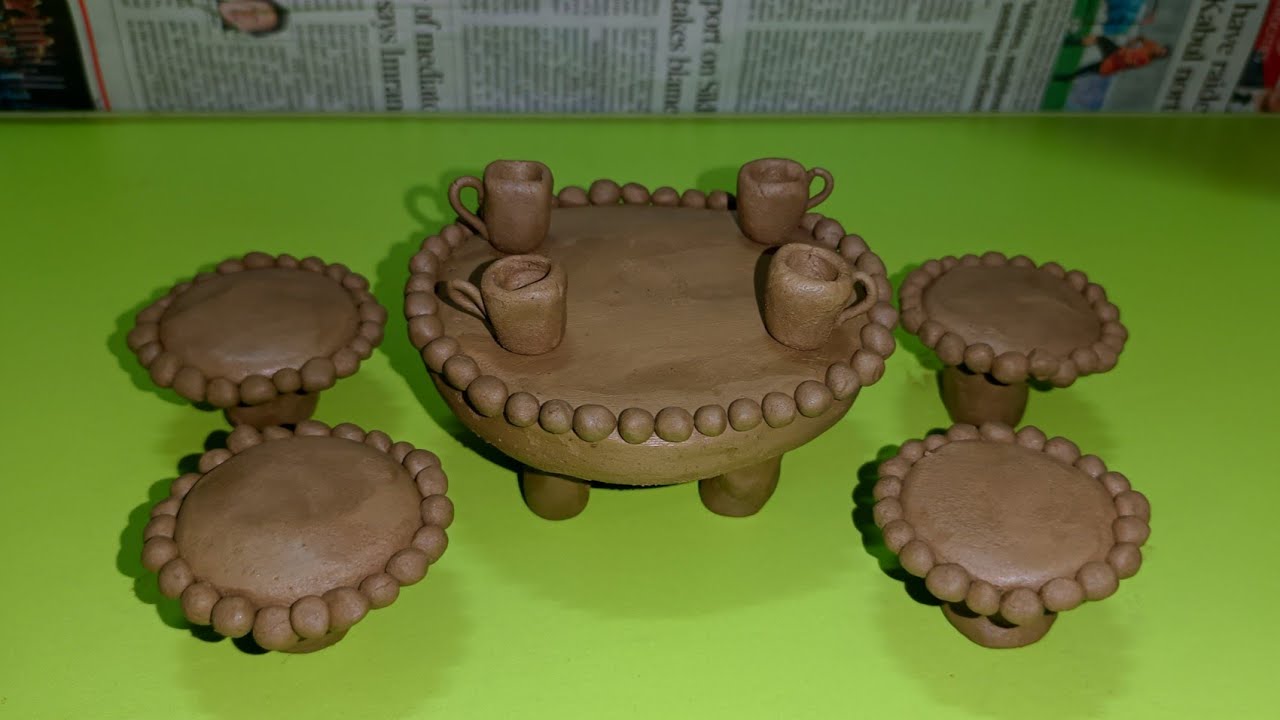 Amazing Handmade Miniature Dinning table with chair set|Miniature ...