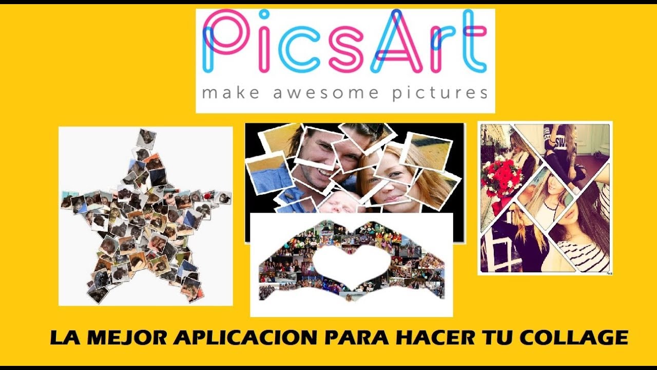 Realizar diferentes tipos de Collage Profesional | PicsArt - YouTube