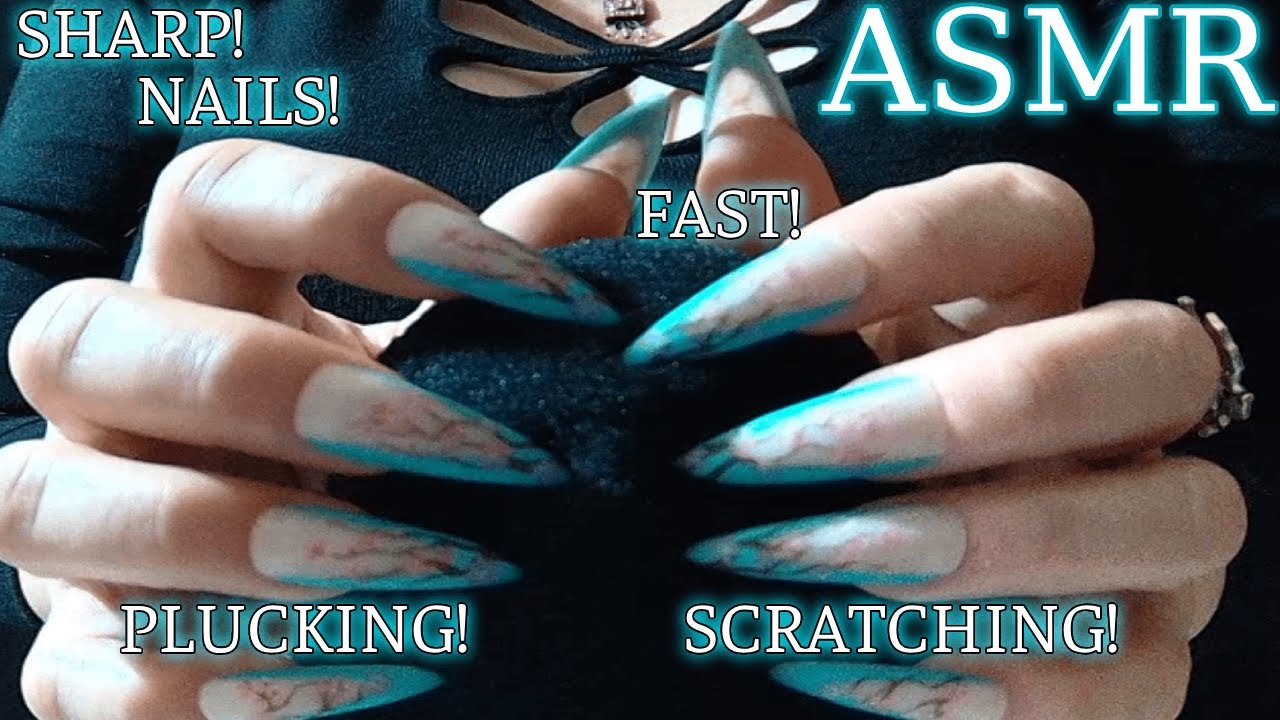 Aggressive ASMR | CRISP and SHARP Scratching with Long Pointy Nails ...