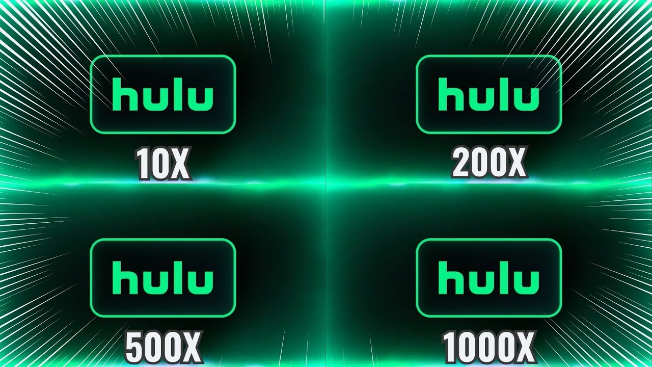 Hulu Intro Logo Getting Faster - YouTube