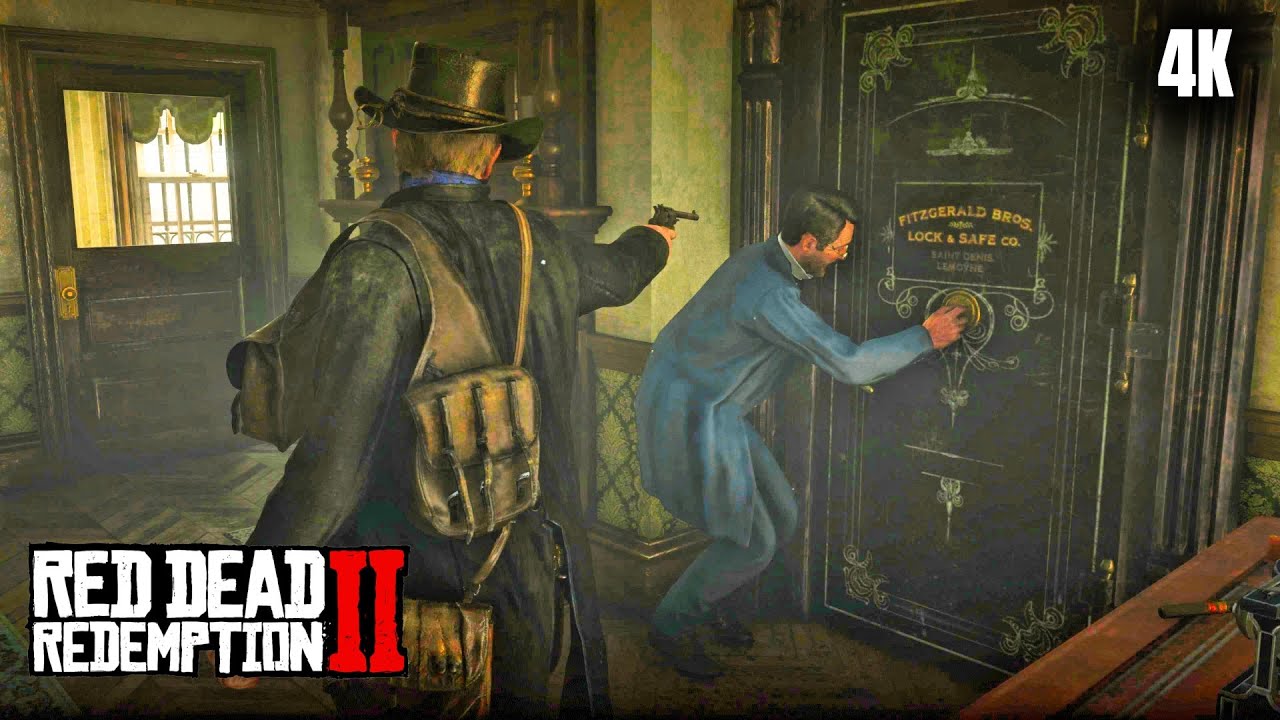 Bank Robbery In Valentine - Red Dead Redemption 2 - PS5 - YouTube