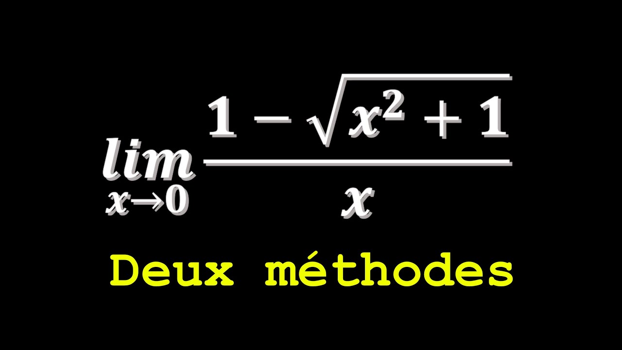 Deux techniques de calcul de limite à connaitre absolument - YouTube