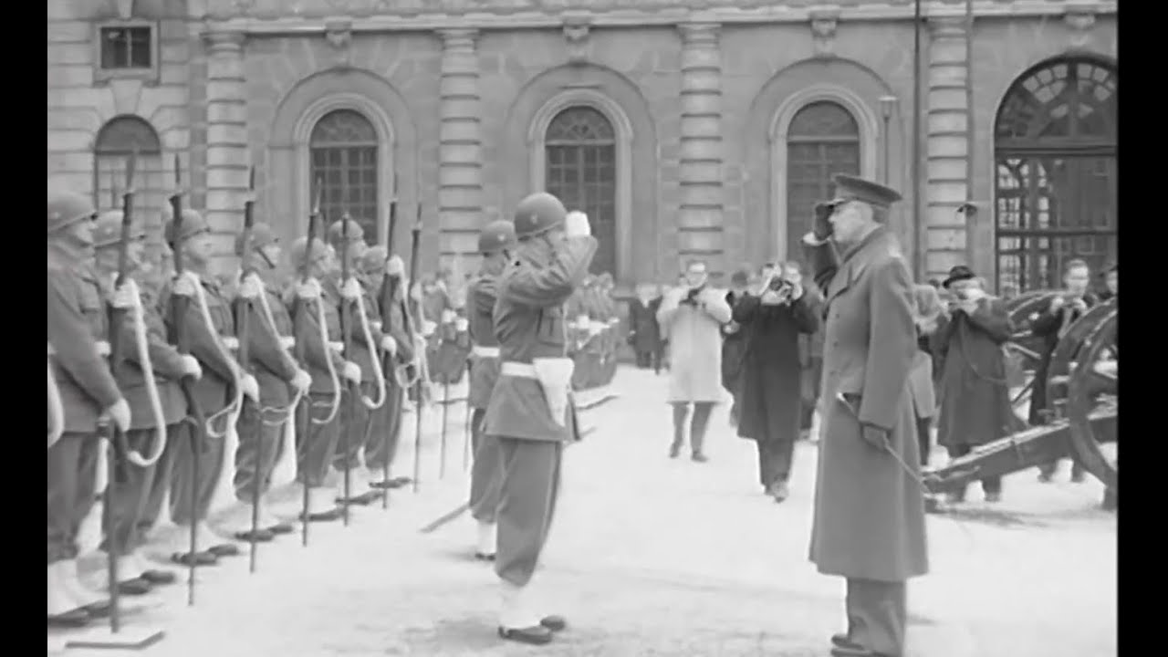 King Gustaf VI Adolf of Sweden 70 year birthday in 1952 - YouTube