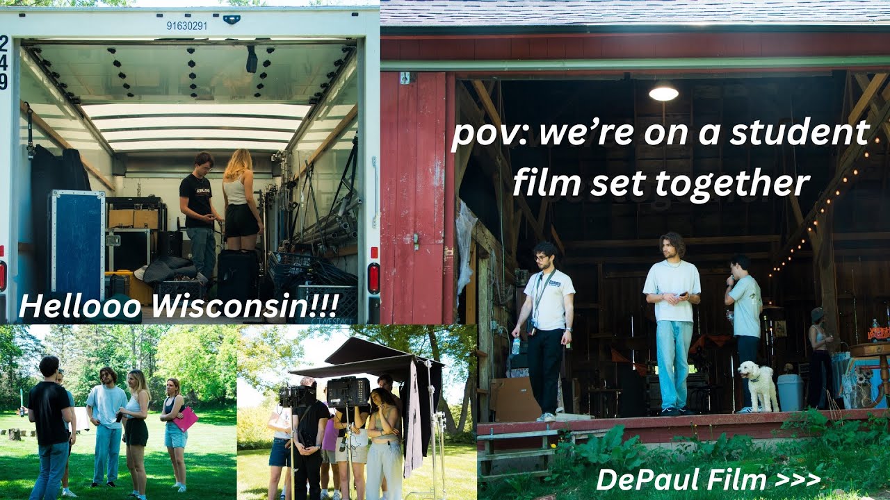 COME ON SET WITH ME!! *DePaul University Student Film Set* - YouTube
