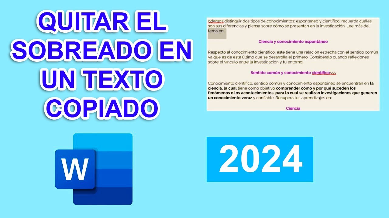 COMO QUITAR EL SOMBREADO DE LOS TEXTOS COPIADOS DE INTERNET EN WORD ...