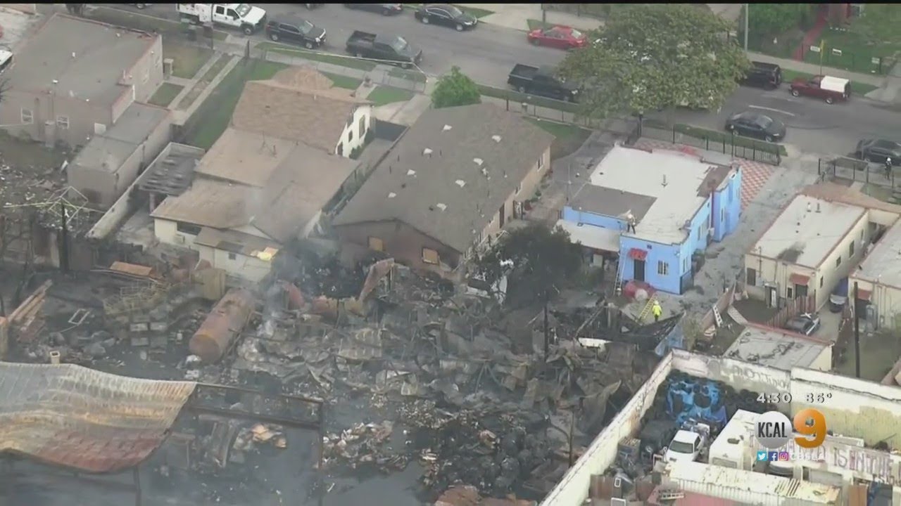 Fire Crews Continue Cleanup Of Compton Pallet Yard Fire That Destroyed ...