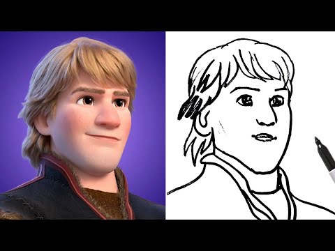 How To Draw KRISTOFF Easy! - Frozen 2 - YouTube