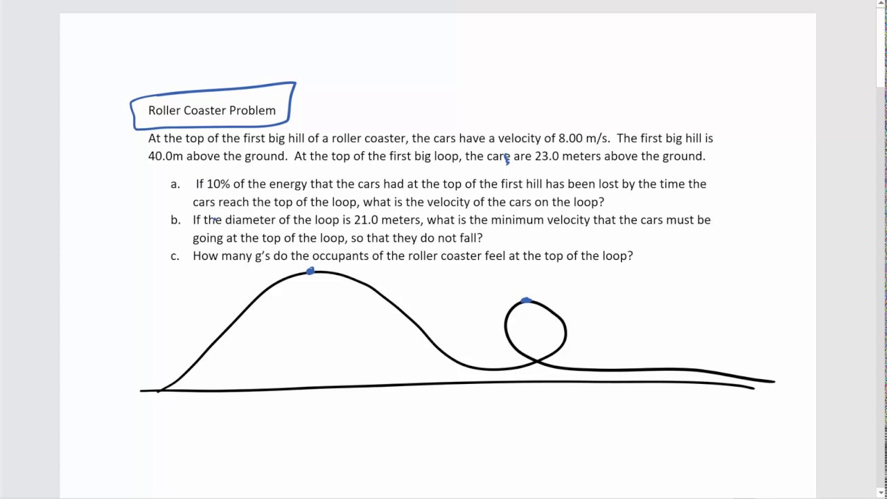 PP 7-7 Roller Coaster Problem - YouTube
