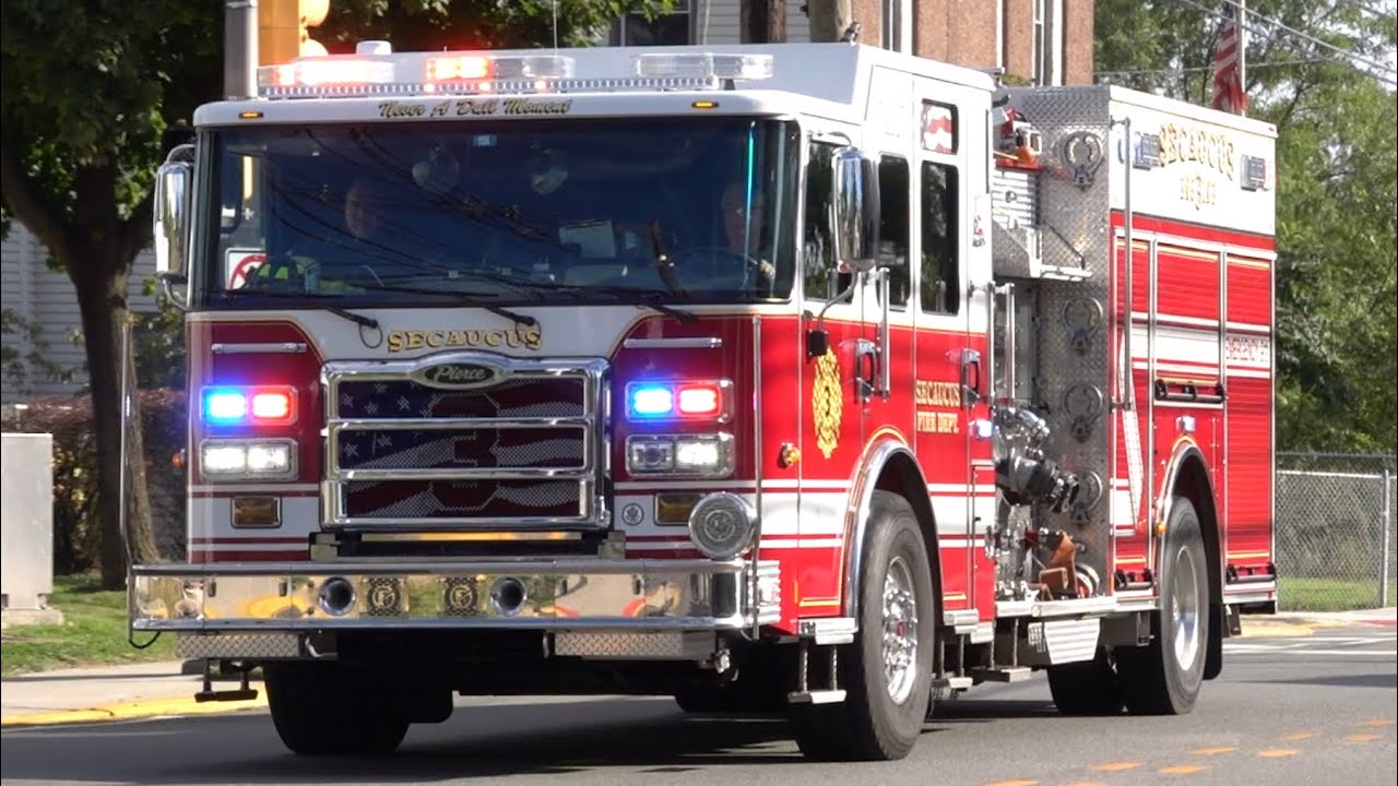 Secaucus Fire Department Engine 3 Responding 9/29/22 - YouTube