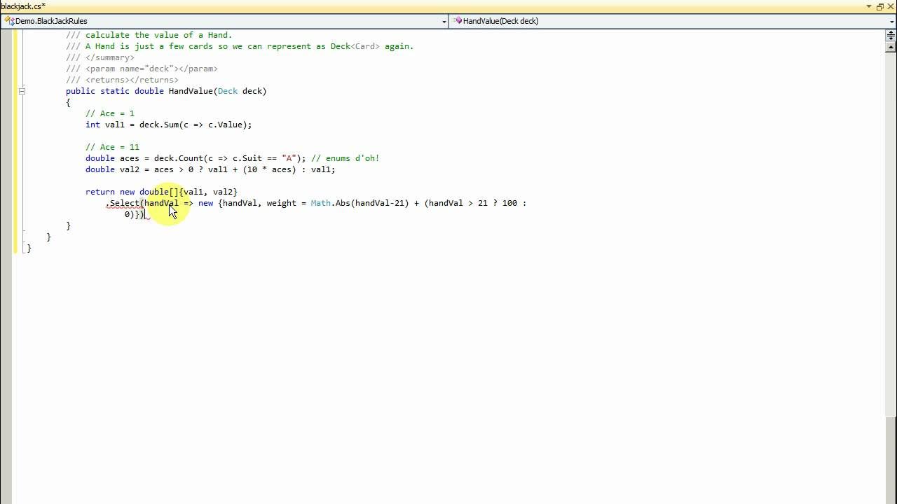 Simple Blackjack game in C# ~ Part 2 - YouTube