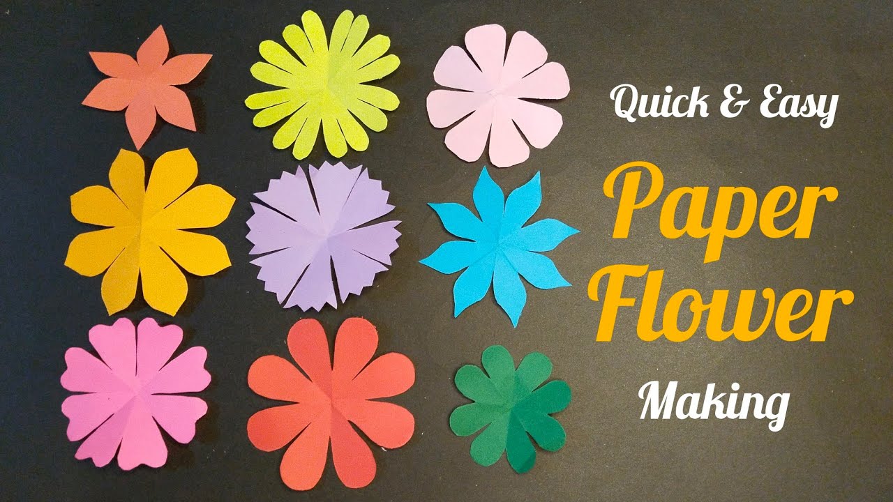 How To Make Paper Flowers in Seconds | Quick and Easy Paper Flowers ...
