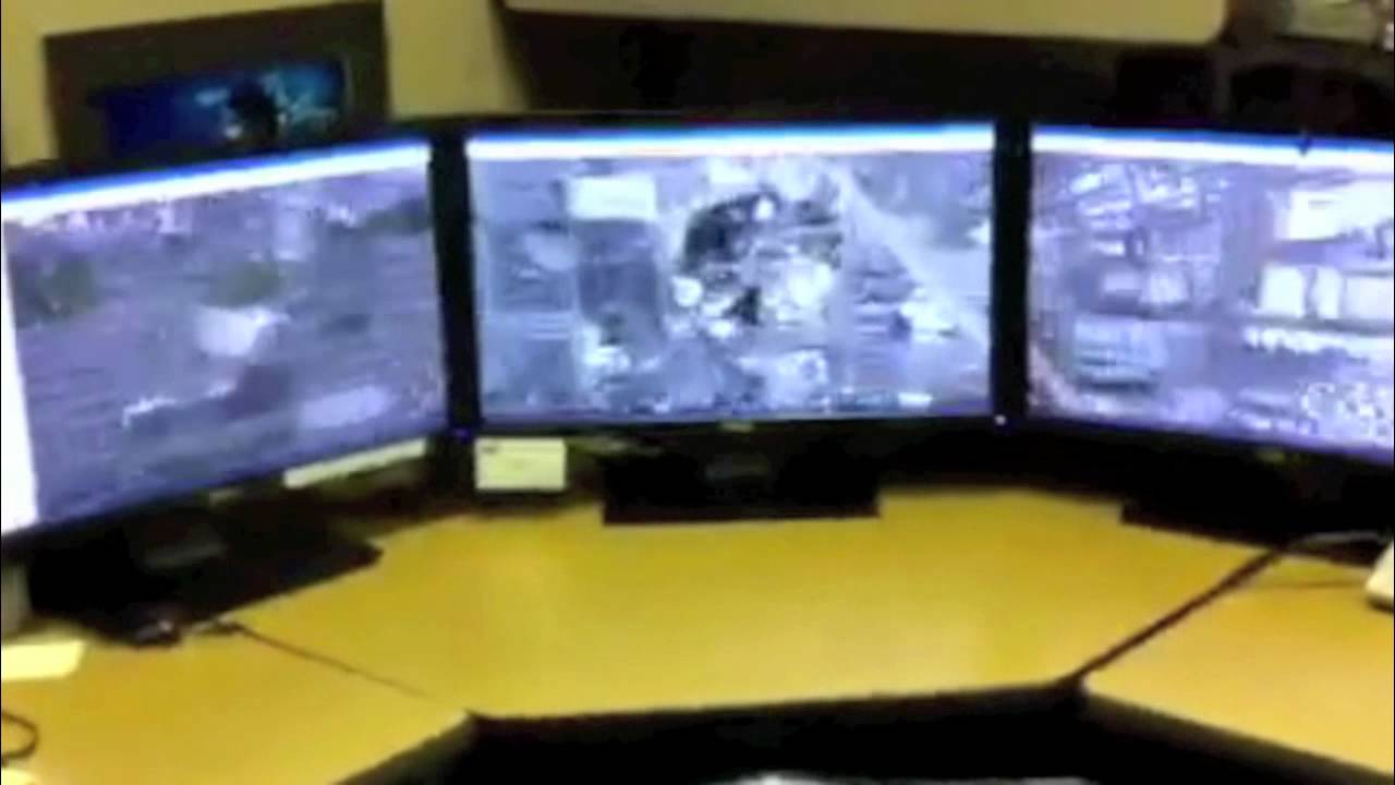 AMD FirePro V5900 Workstation Video Card Three Monitor Demonstration ...