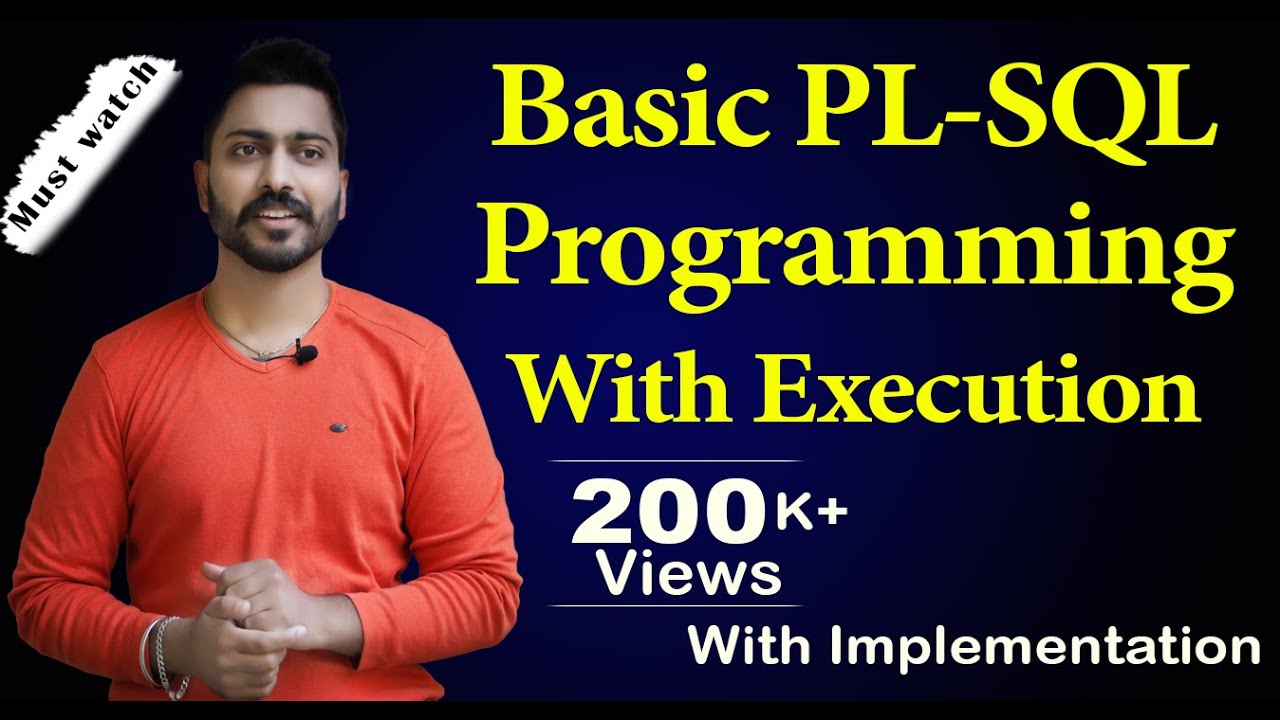 Lec 108 Basic Pl Sql Programming With Execution Part 1 Youtube