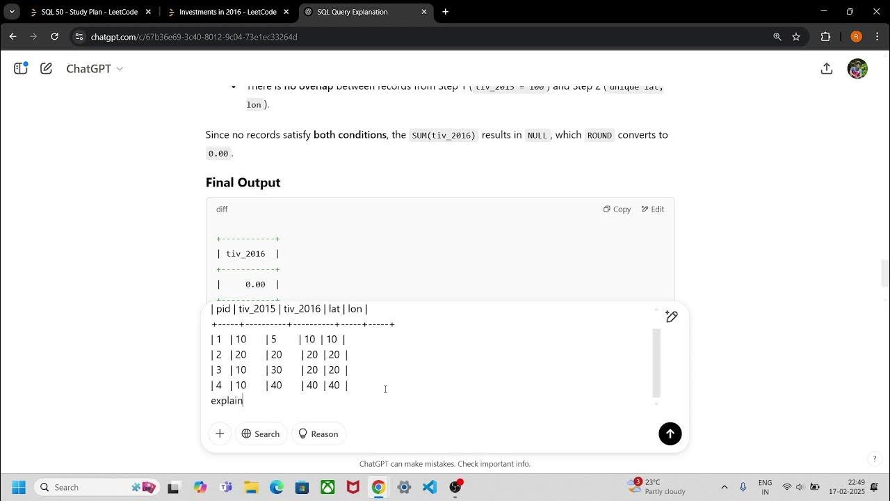 Leetcode Investments in 2016 SQL and Pandas | Problem 42 - YouTube