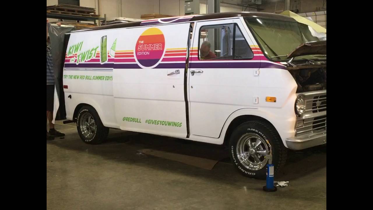 Red Bull Van Graphic Installation - YouTube