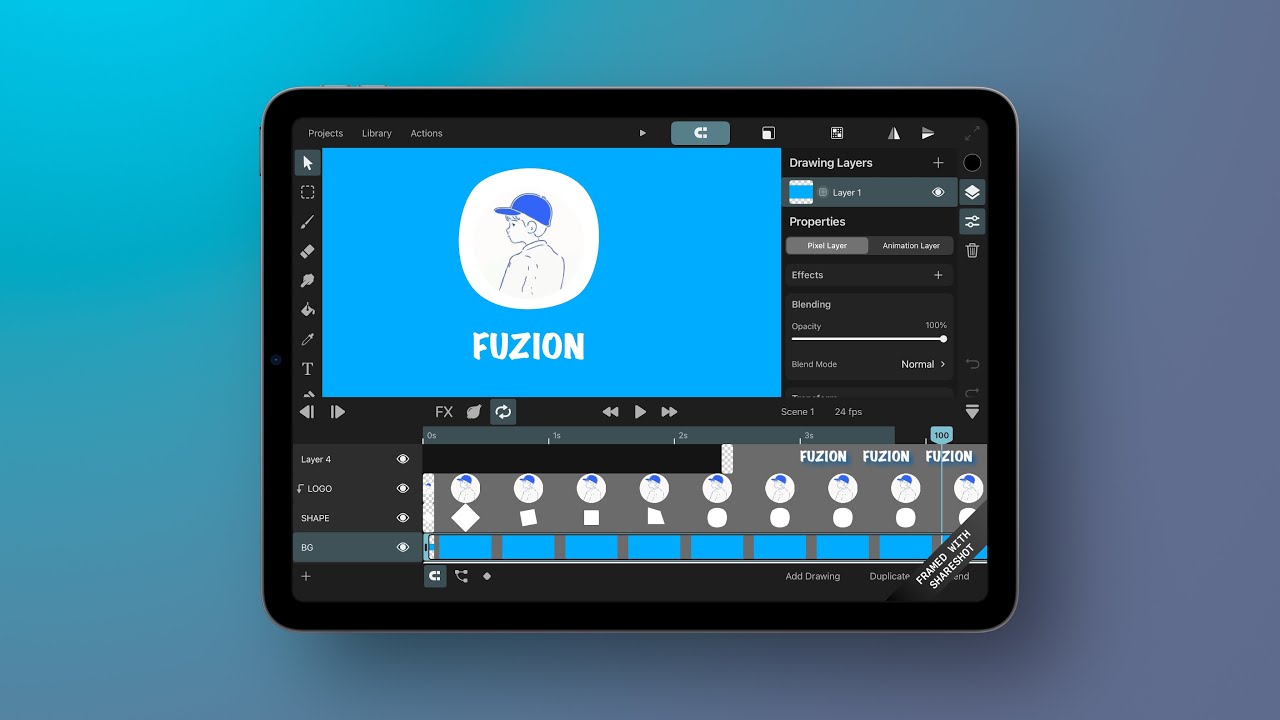 Simple Logo Intro Animation on iPad (ToonSquid) - YouTube