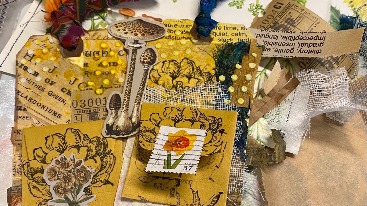 Collage tags using mini kit / craft with me | I'm A Cool Mom - YouTube