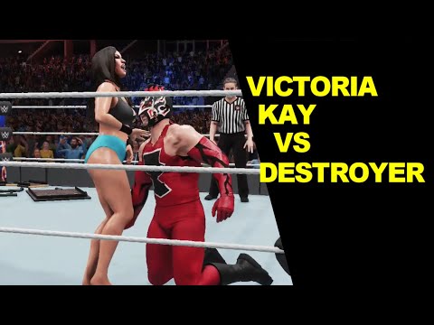 WWE 2K18 Victoria Kay vs Destroyer - Extreme Rules