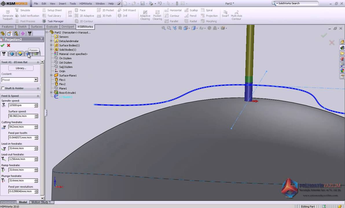HSMWorks projection - YouTube