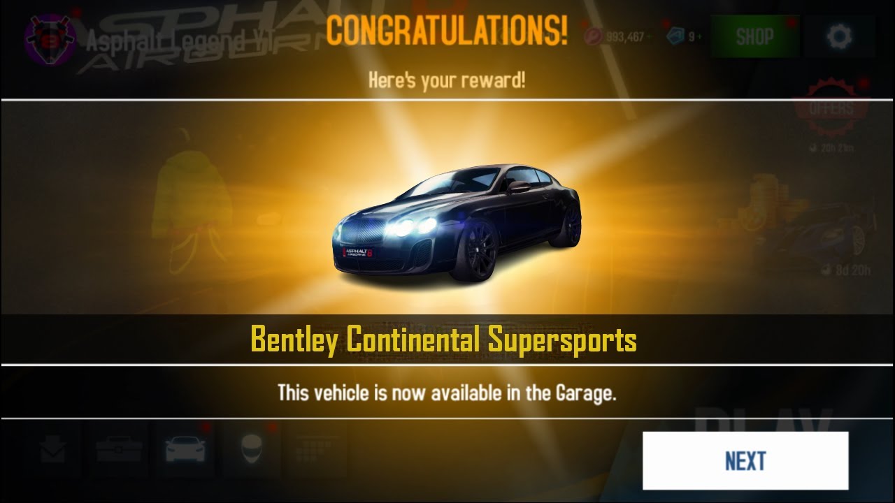 UNLOCKED MY NEW NITRO KING ! Asphalt 8 Bentley Continental Supersports ...