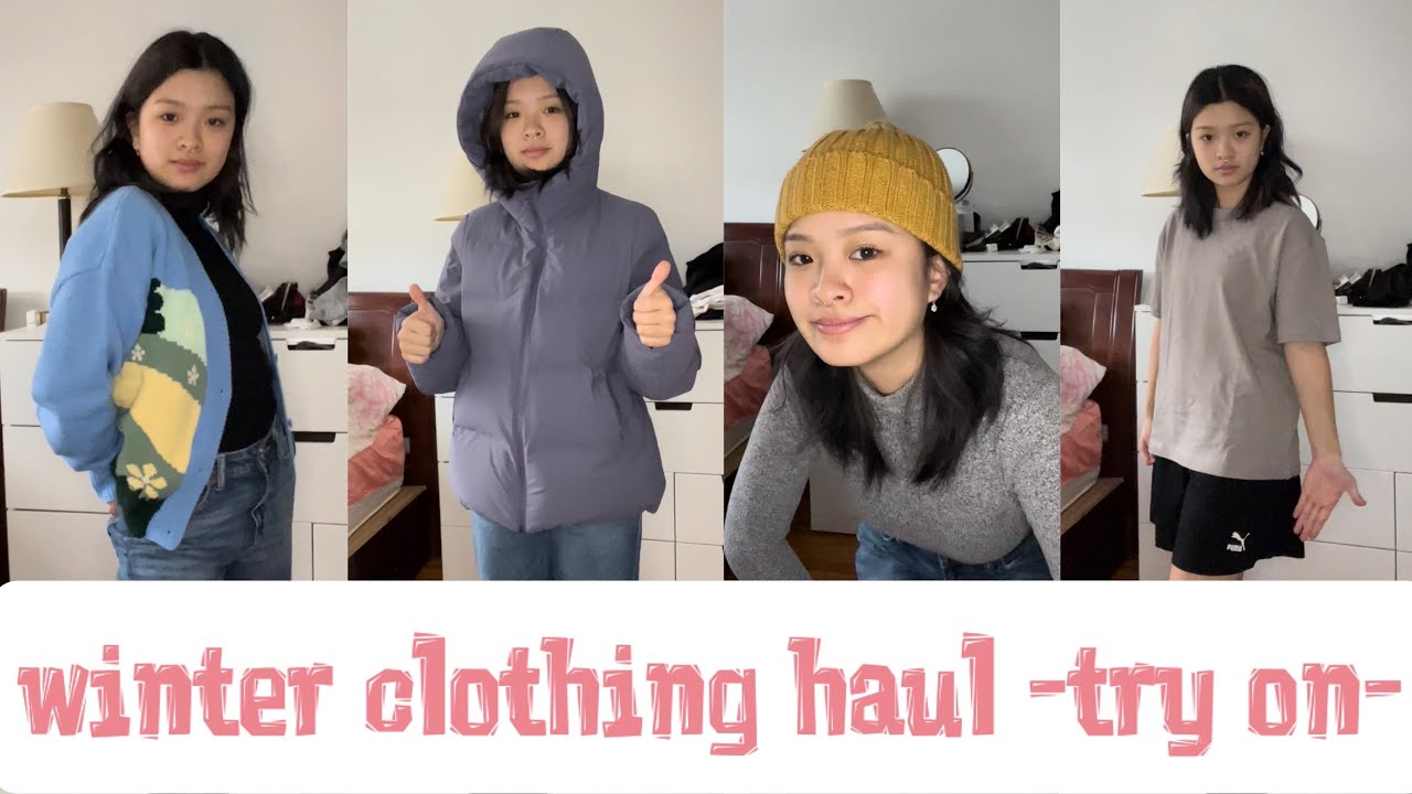 winter clothing haul (try on) UNIQLO, ASOS, ZARA, & more ️ - YouTube