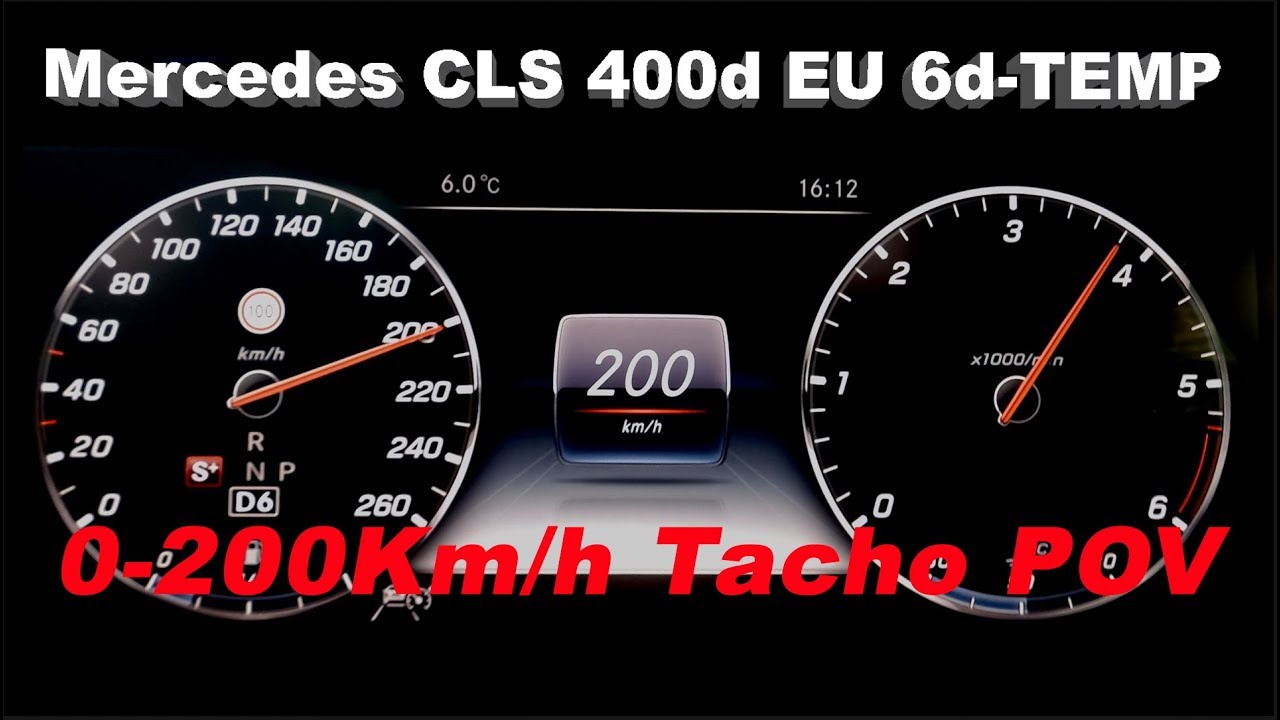 Mercedes CLS 400d 2019 EU 6d TEMP 0 200Km h Tacho POV YouTube