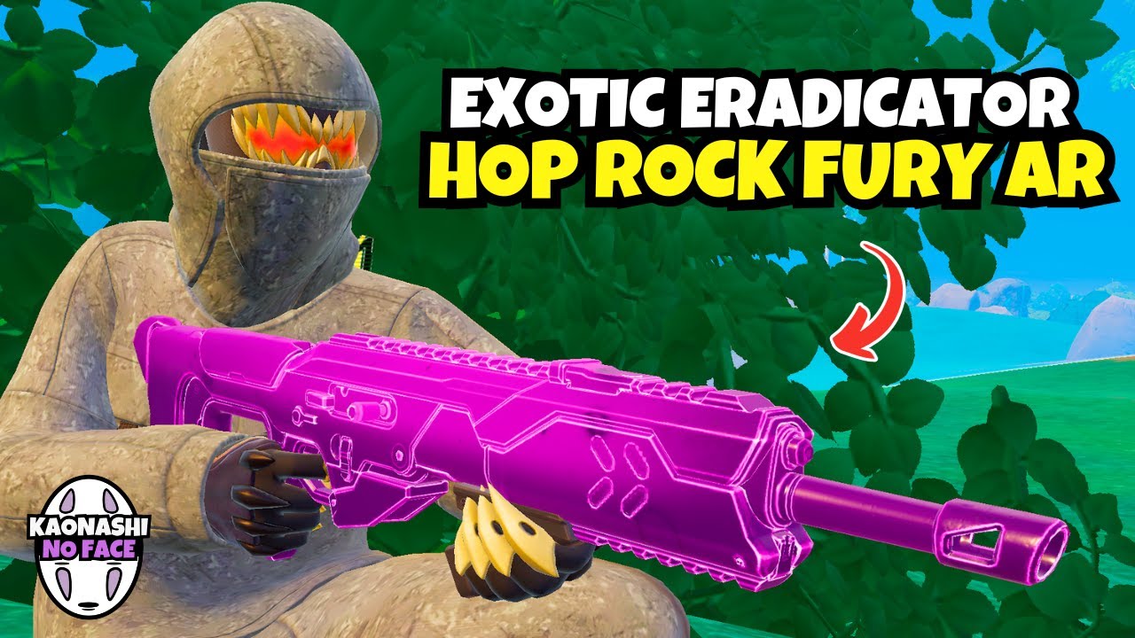 EXOTIC ERADICATOR HOP ROCK FURY AR Gameplay! Fortnite Zero Build Solo ...