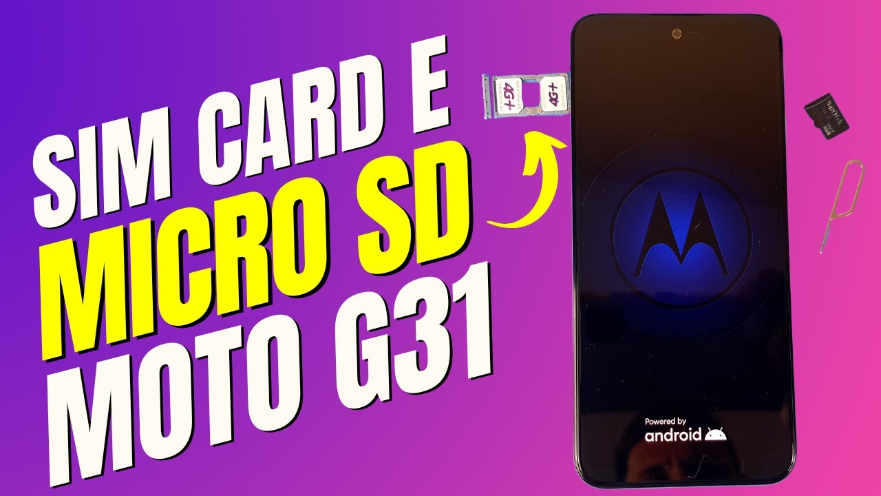 COMO COLOCAR SIM CARD E MICRO SD NO CELULAR MOTOROLA MOTO G31 - YouTube