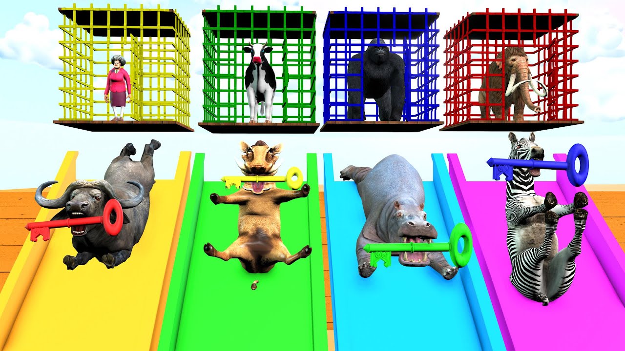 Cow Mammoth Elephant Lion Gorilla Guess The Right Key ESCAPE ROOM ...