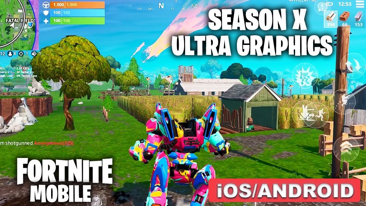 FORTNITE MOBILE - Season X Ultra Graphics 60 FPS Gameplay (Android/iOS ...