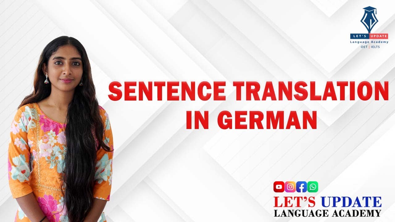 SENTENCE TRANSLATION IN GERMAN... - YouTube