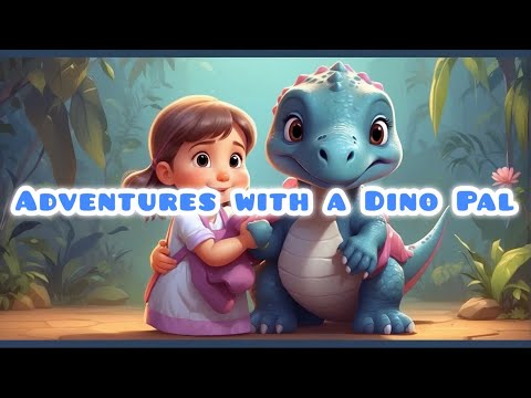 A Little girl Emily and Bailey the Brachiosaurus Explore Together ...