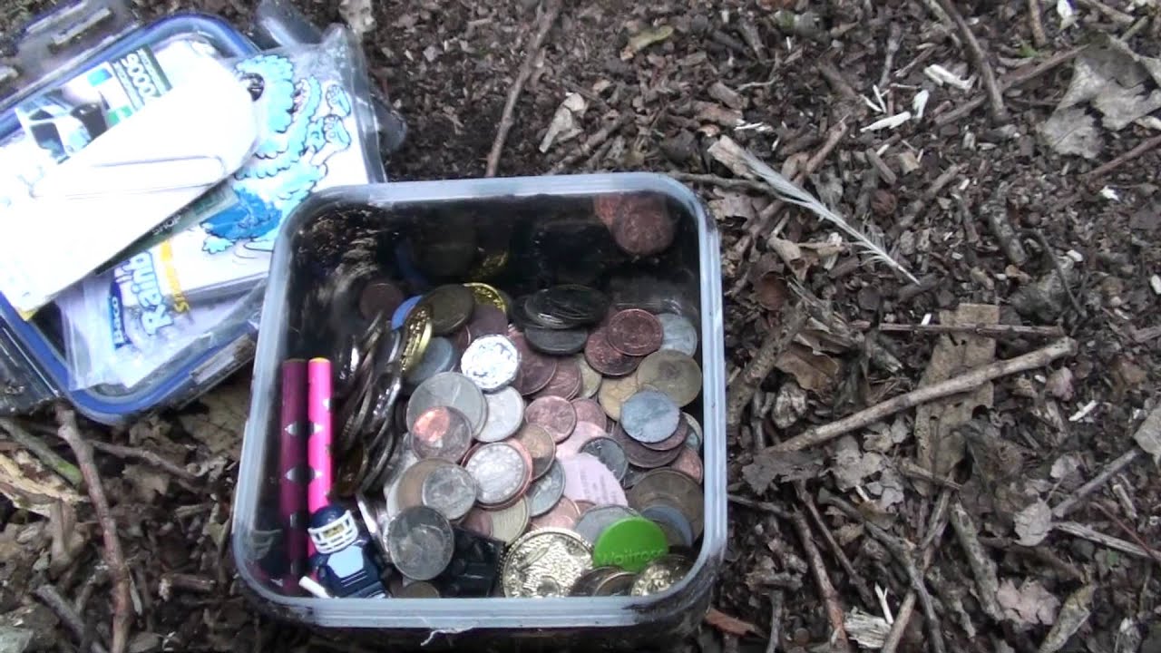 REAL TREASURE in a geocache? Fantastic idea for a cache - YouTube