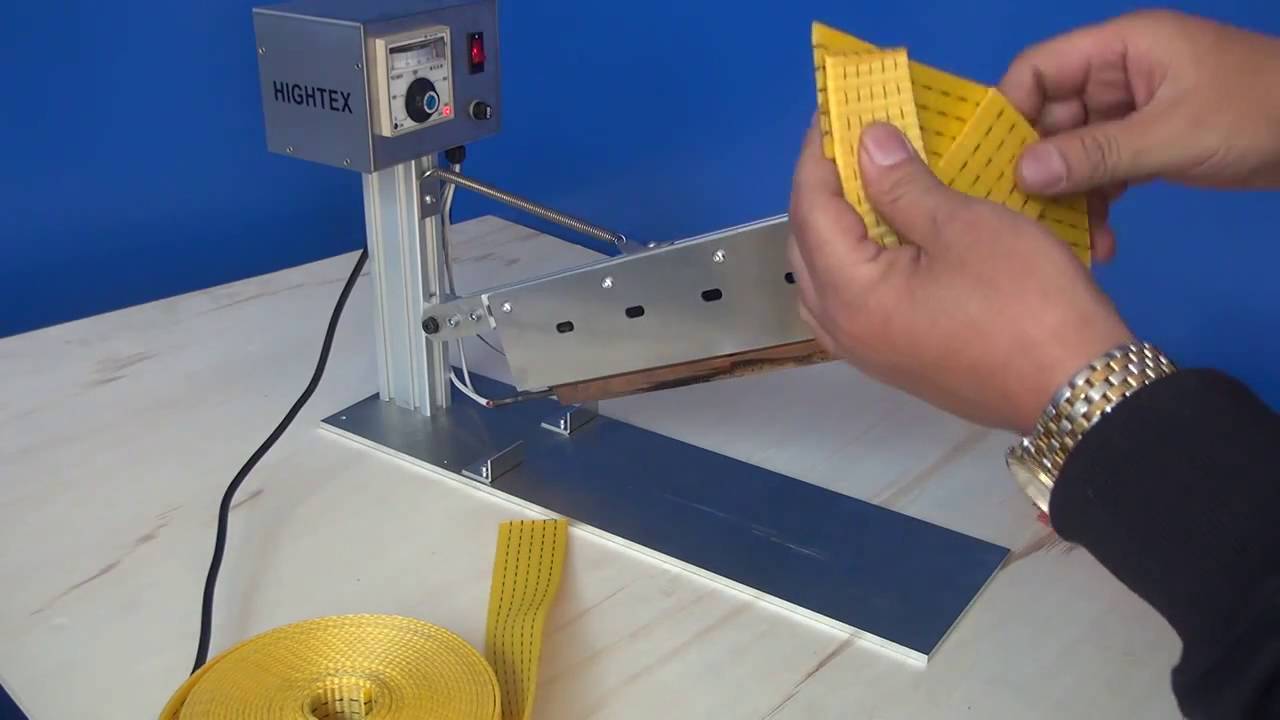 8907Heavy duty heat cutting machine for synthetic straps, webbing ...
