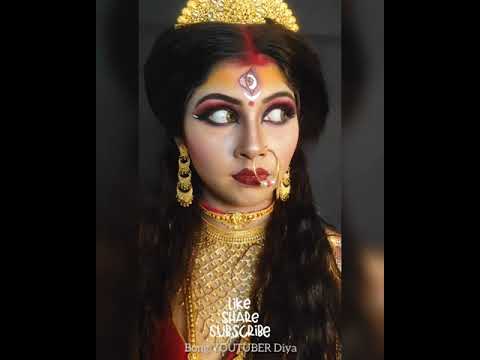 MAA DURGA MAKEUP LOOK•Aigiri Nandini(Mahishasura Mardini Strotam) - YouTube