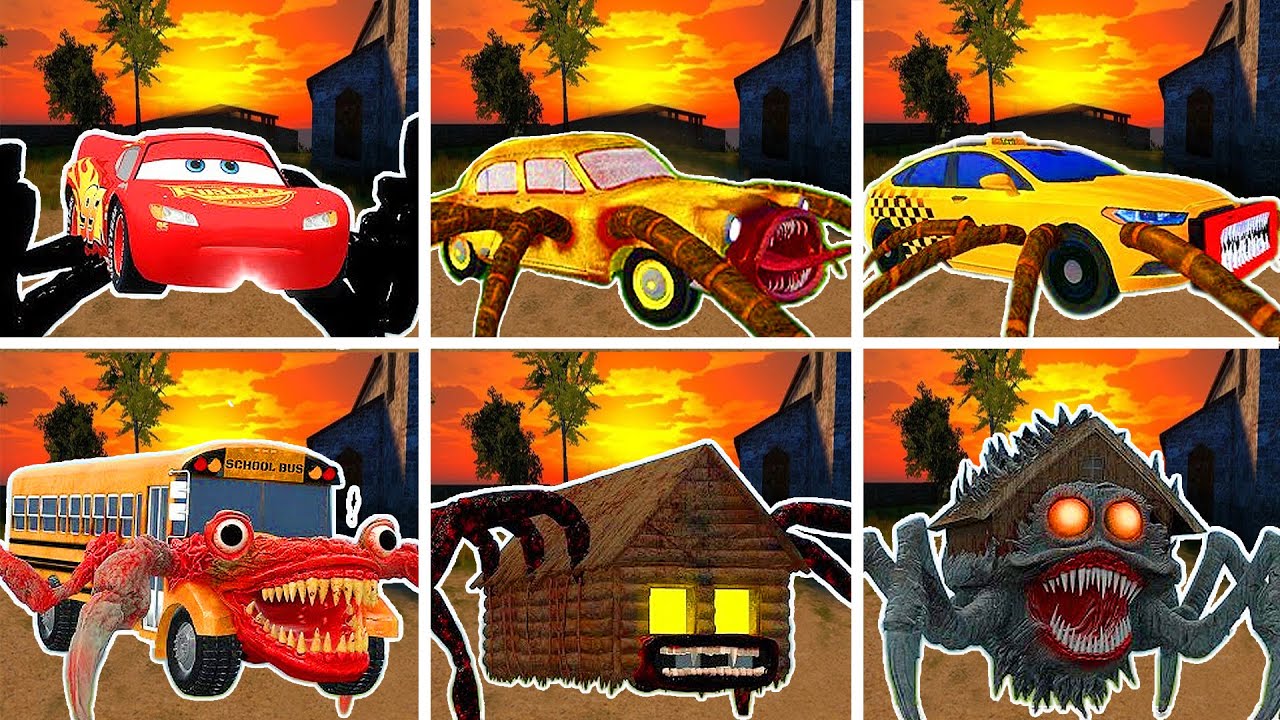Everything Turned into Car Eater Monsters |New Ambulance Eater, Bus ...