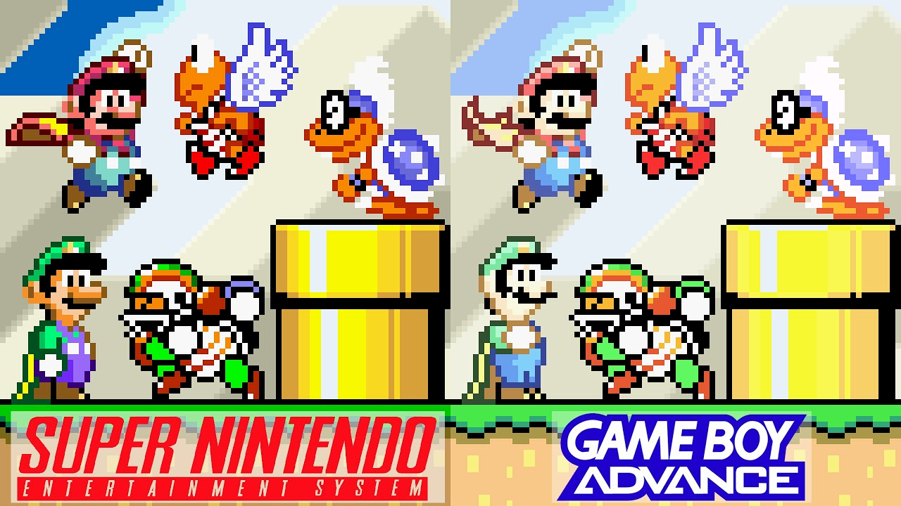 Super Mario World - SNES vs GBA (Graphics Comparison). ᴴᴰ - YouTube