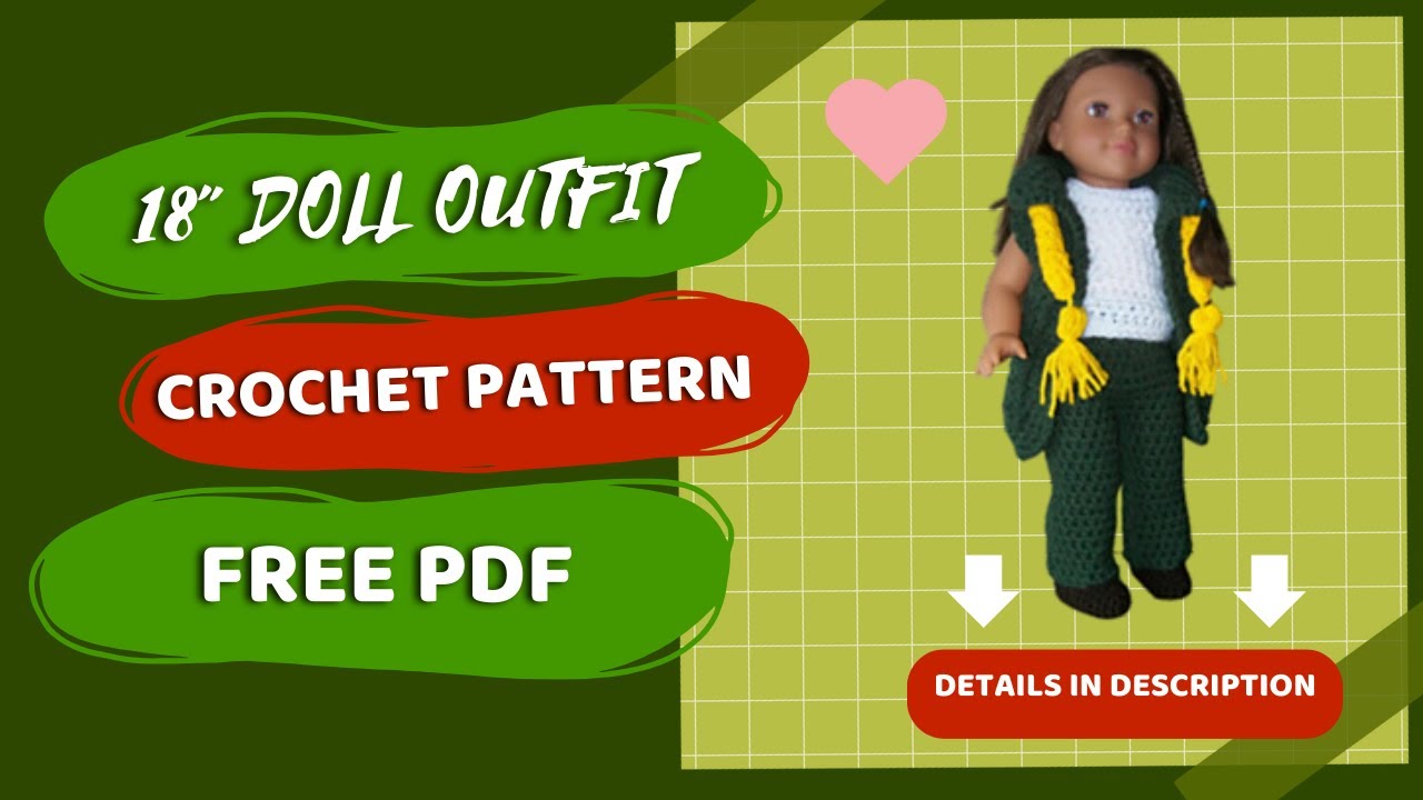 Doll Vest & Pants for the 18" doll/ FREE PDF PATTERN - YouTube