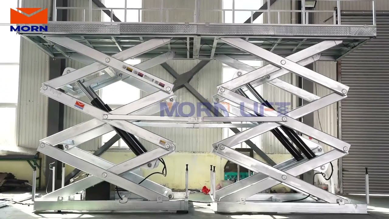 Custom Lift Table with Double Scissor Structures - YouTube
