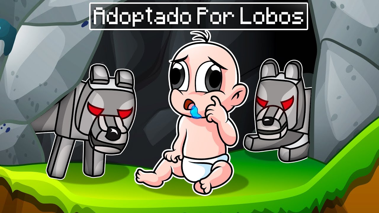 BEBE NOOB ES ADOPTADO POR LOBOS 🐺👨‍👩‍👦 BEBE NOOB ADOPTADO EN MINECRAFT ...